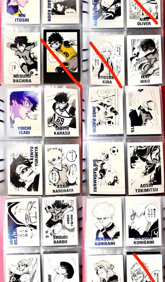 Bluelock merch stands badges polaroids postcards nagi seishiro chigiri ...