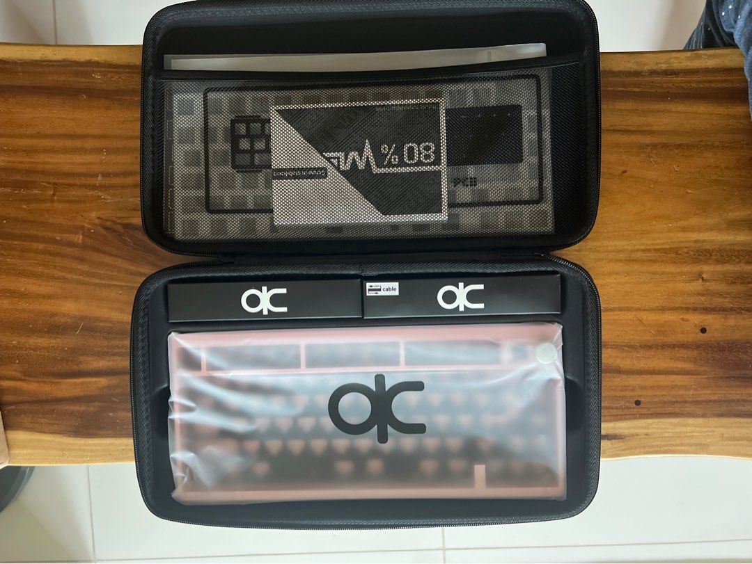 BNIP Qwertykeys QK75N Pink, Tri-mode non flex cut PCB, Computers & Tech, Parts & Accessories ...