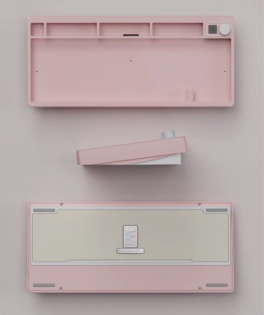 BNIP Qwertykeys QK75N Pink, Tri-mode non flex cut PCB, Computers & Tech ...