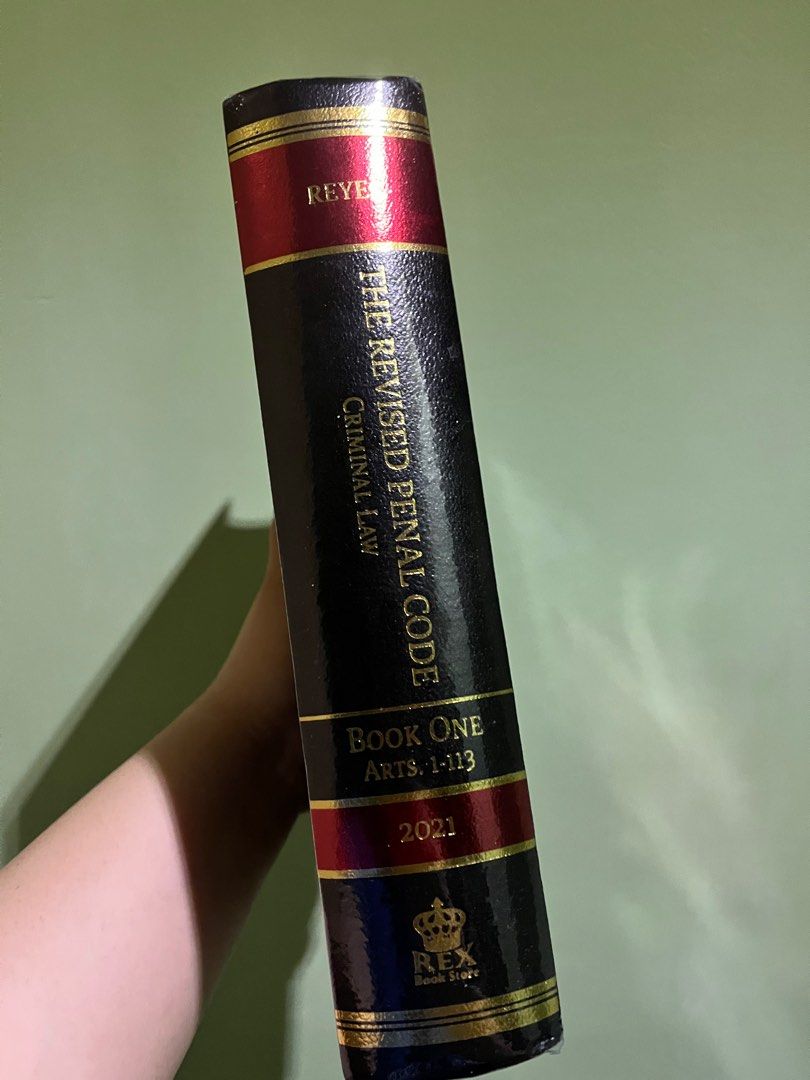 Book 1 The Revised Penal Code Criminal Law 2021 By Luis B Reyes