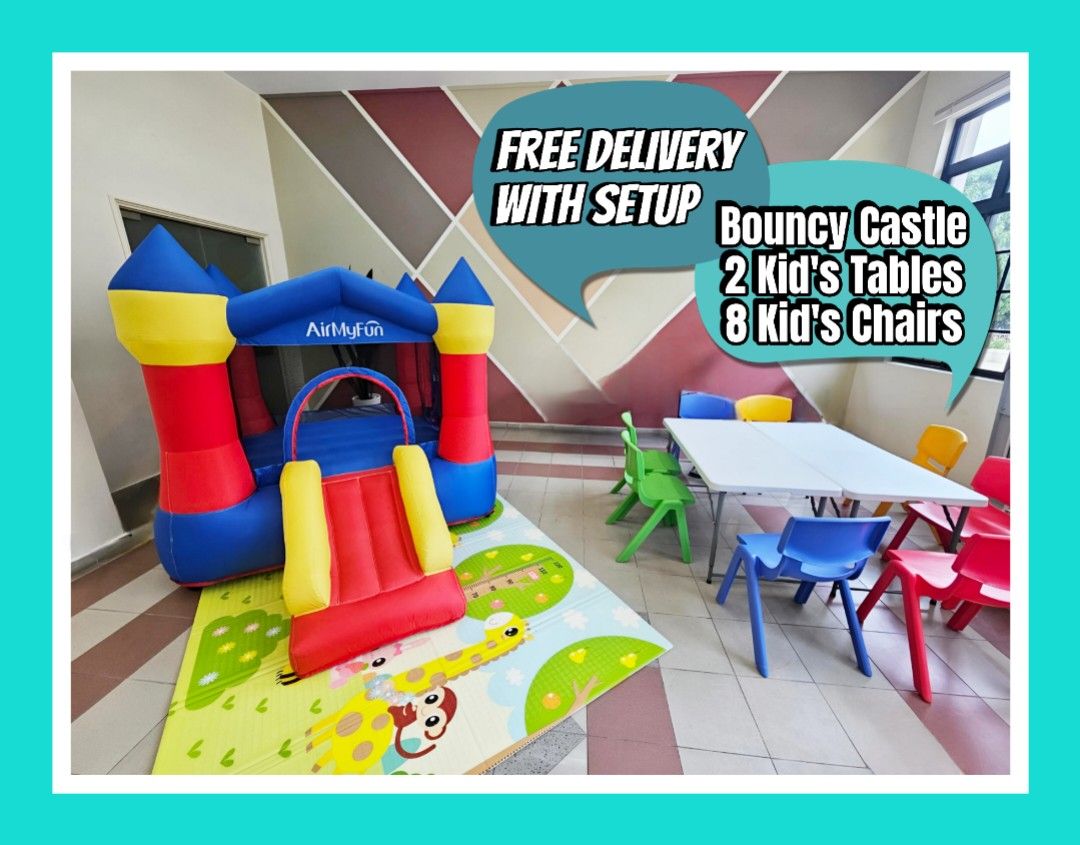 Bouncy Castle|Kid's Tables And Chairs|Free Delivery With Setup ...