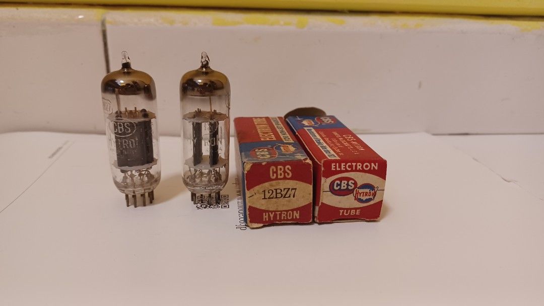 CBS 12BZ7/12AX7 NOS vacuum tubes, Audio, Other Audio Equipment on Carousell