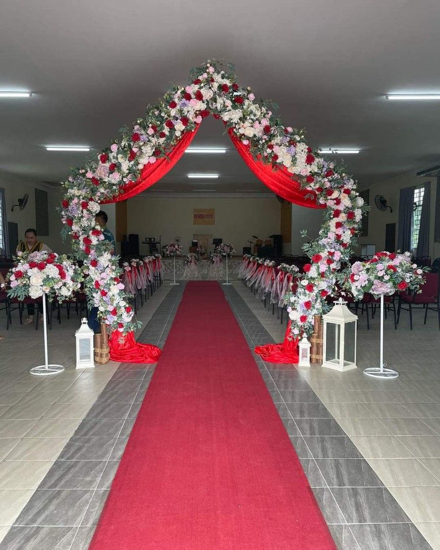 Church wedding ceremony setup pakej perkahwinan pelamin garden theme ...