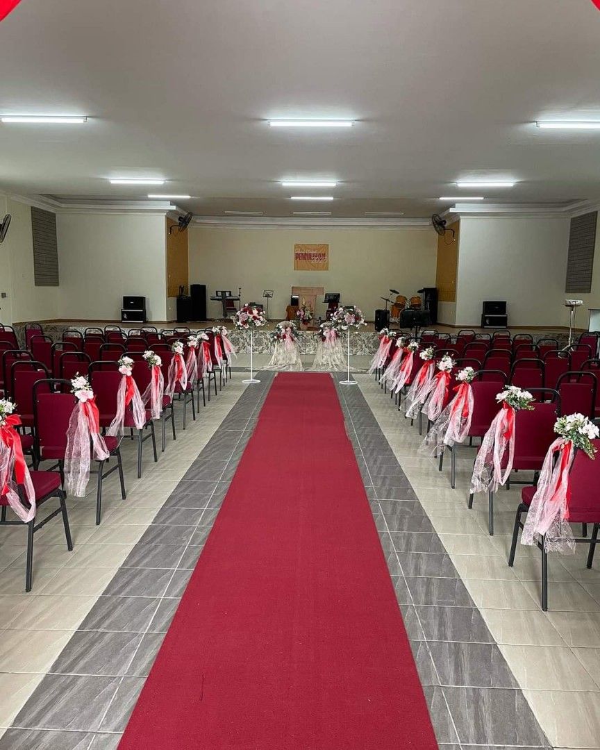 Church wedding ceremony setup pakej perkahwinan pelamin garden theme ...