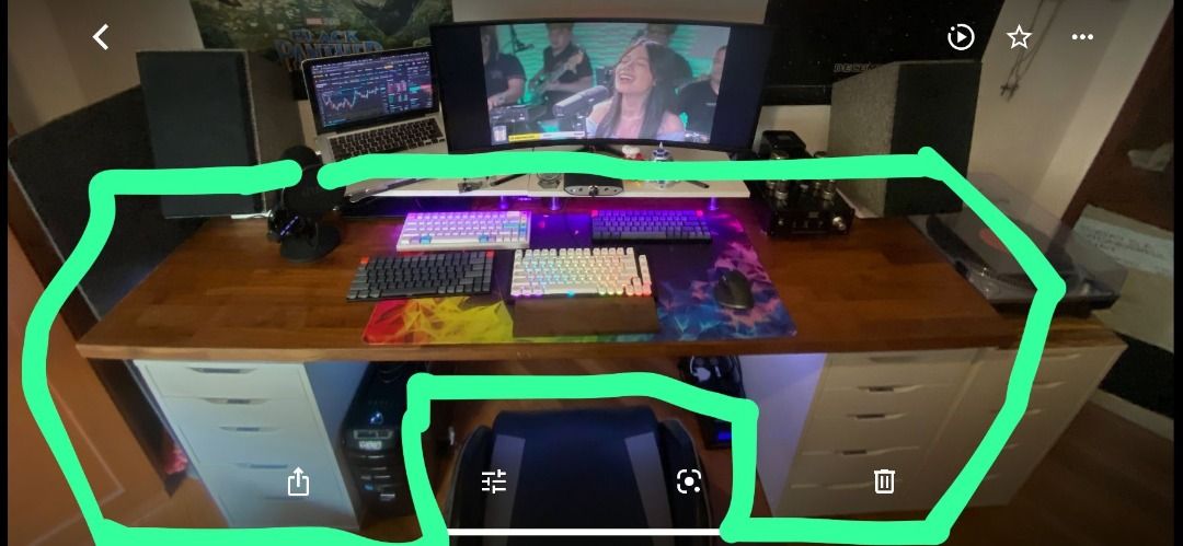 IKEA Alex drawers and Wood Plank computer table, Furniture & Home ...