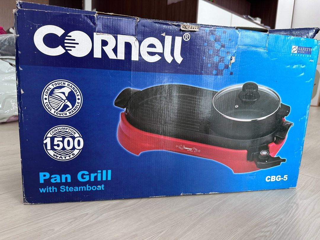 Cornell Pan Grill with Steamboat, Furniture & Home Living, Kitchenware ...