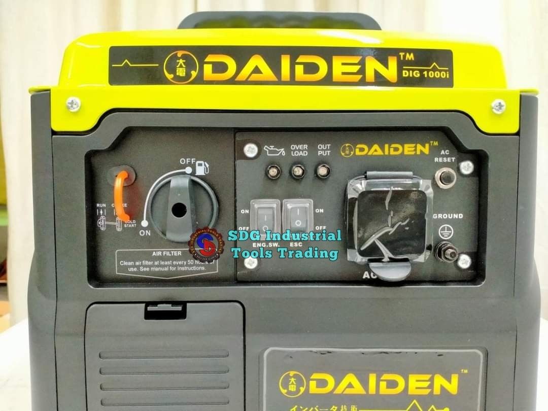 DAIDEN Japan 900W 4-stroke Silent Type Portable Inverter Gasoline Generator Set (DIG-1000i ...