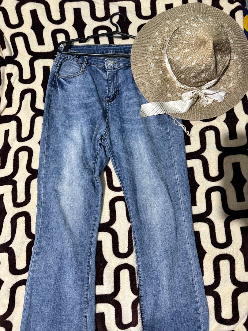 Demin Pants (HW; Straight Cut), Women's Fashion, Bottoms, Jeans on ...