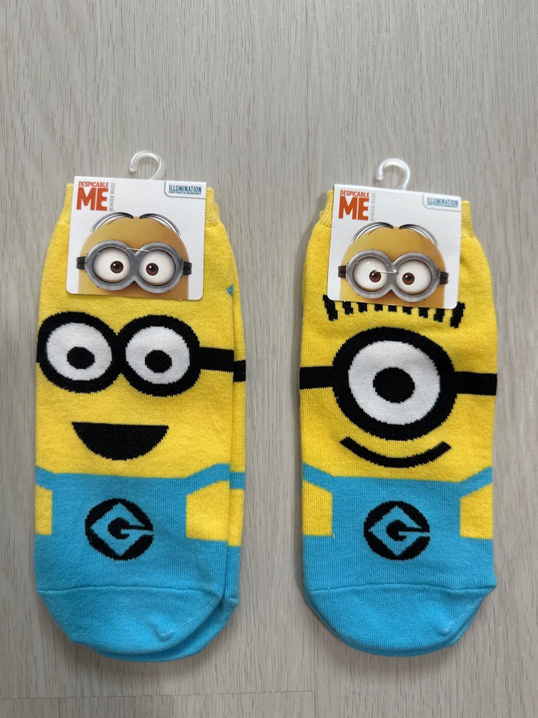 DespicableMe Minion Socks, Women's Fashion, Watches & Accessories ...