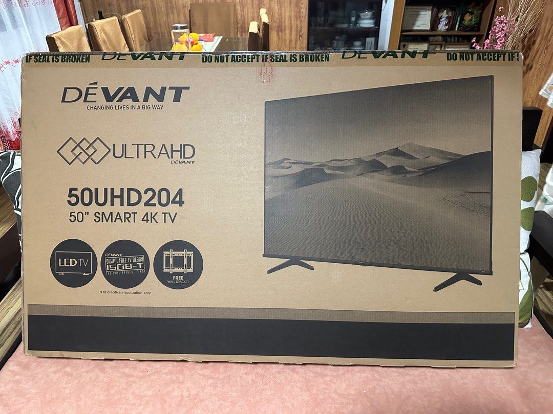 DEVANT 50inches UHD 204, Furniture & Home Living, Furniture, TV ...