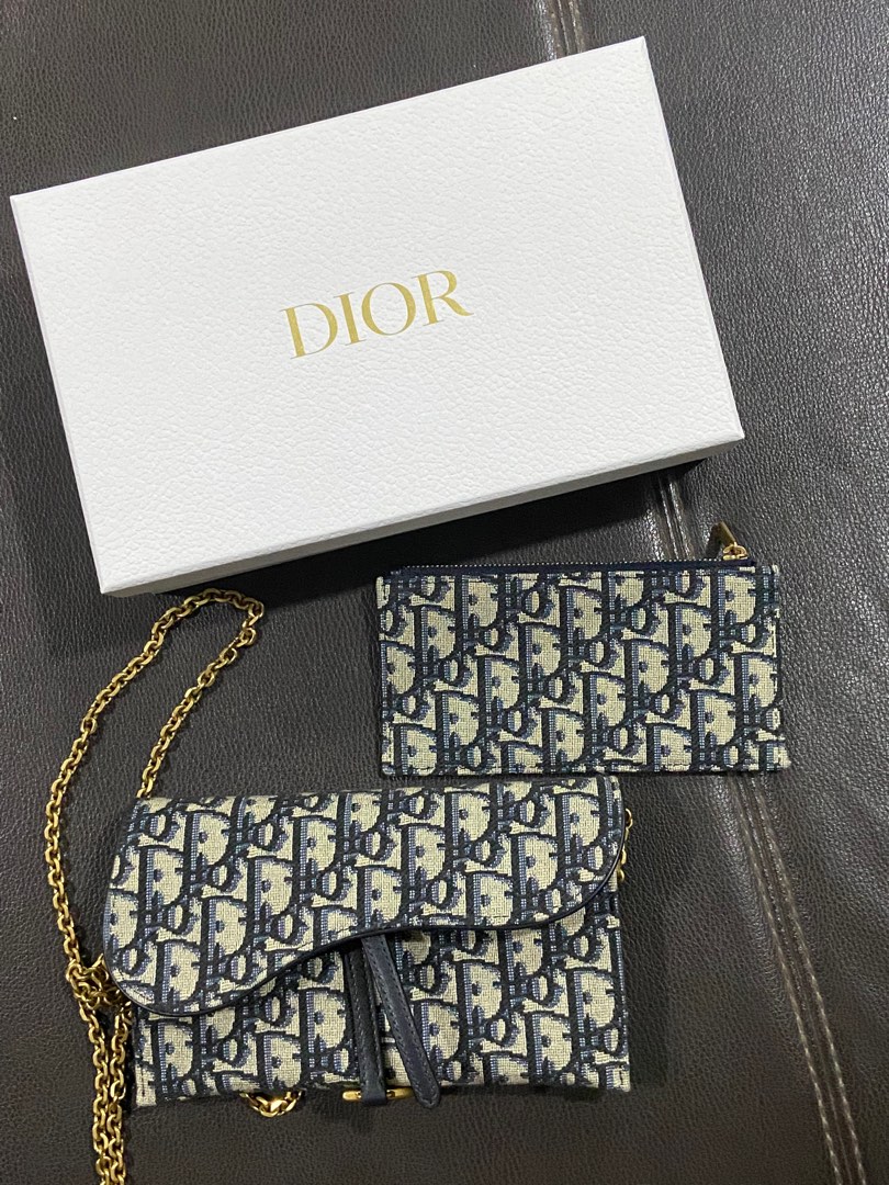 Dior Wallet on Chain, Luxury, Bags & Wallets on Carousell