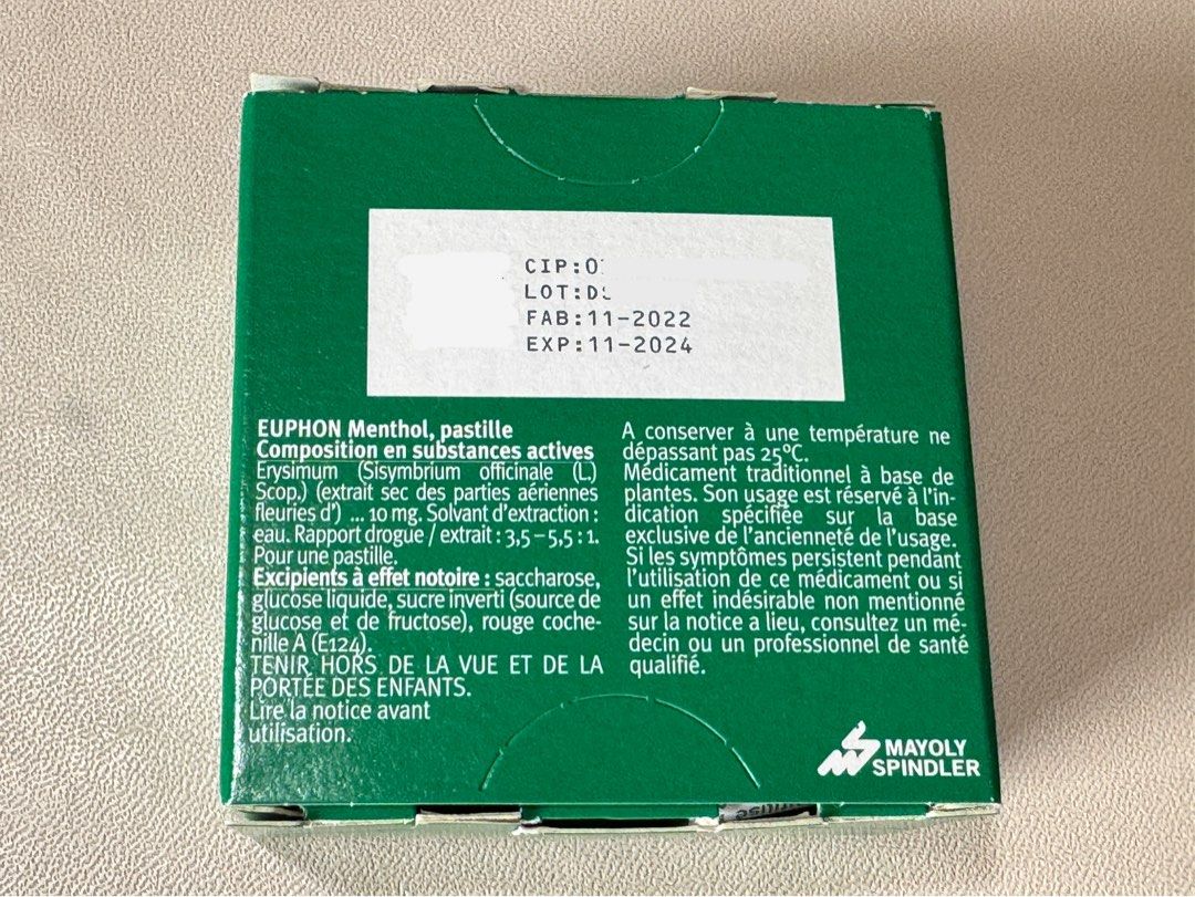 Euphon Menthol 70 Lozenges, Health & Nutrition, Health Supplements ...