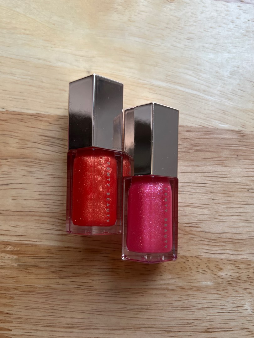 Fenty Gloss Bomb mini travel size in Cheeky and Pretty Please, Beauty ...