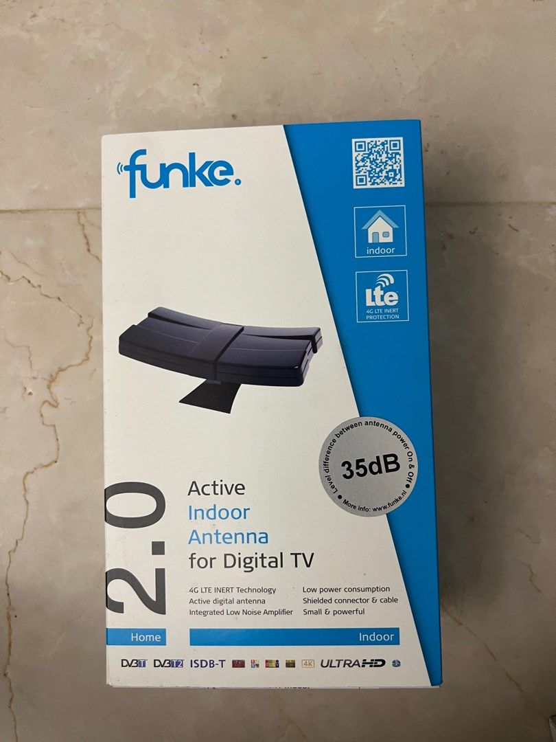 FUNKE HOME 2.0 INDOOR ANTENNA FOR DIGITAL TV, TV & Home Appliances, TV & Entertainment, TV Parts ...