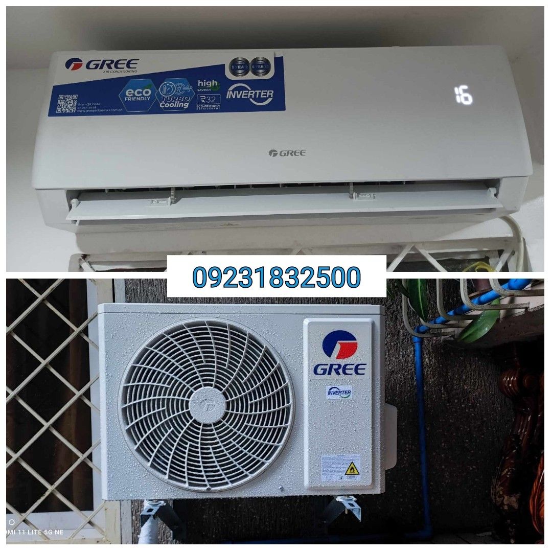 Gree Split type Air conditioning Inverter free installation 1st 10ft ...
