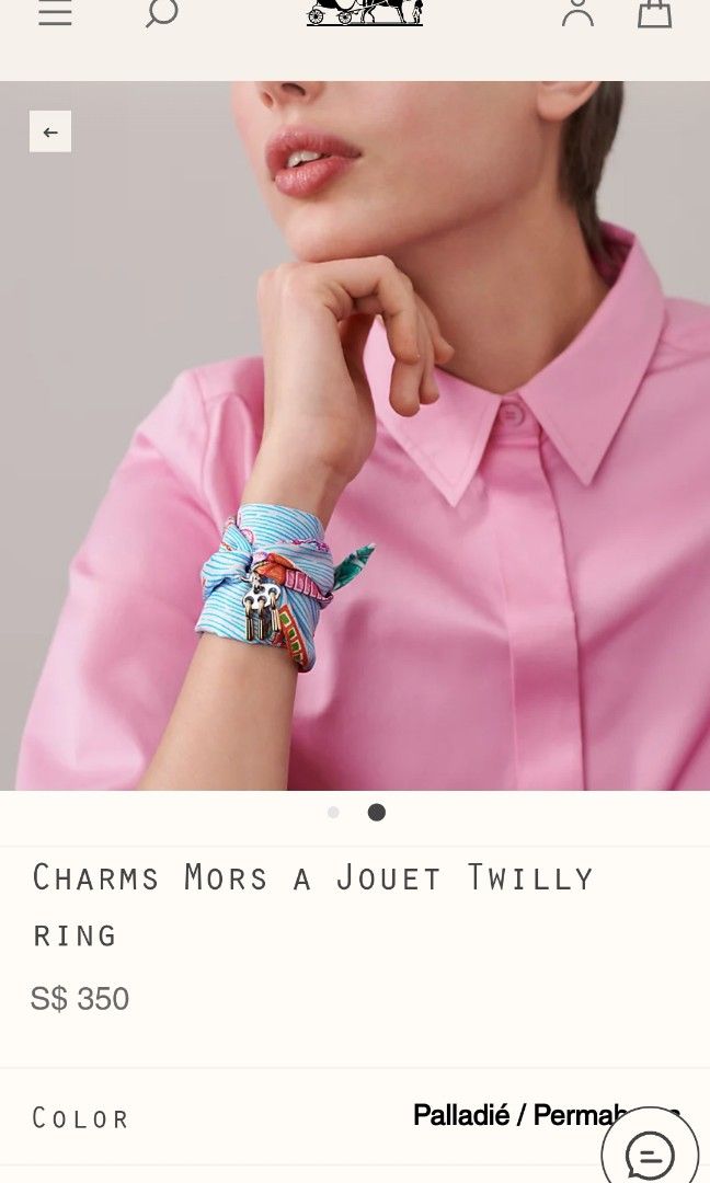 Hermes Twilly & Scarf Ring, Luxury, Accessories on Carousell