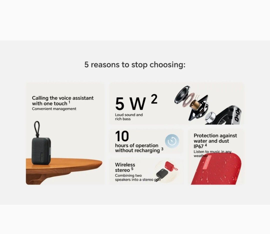HONOR CHOICE Portable Bluetooth Speaker, Audio, Soundbars, Speakers ...