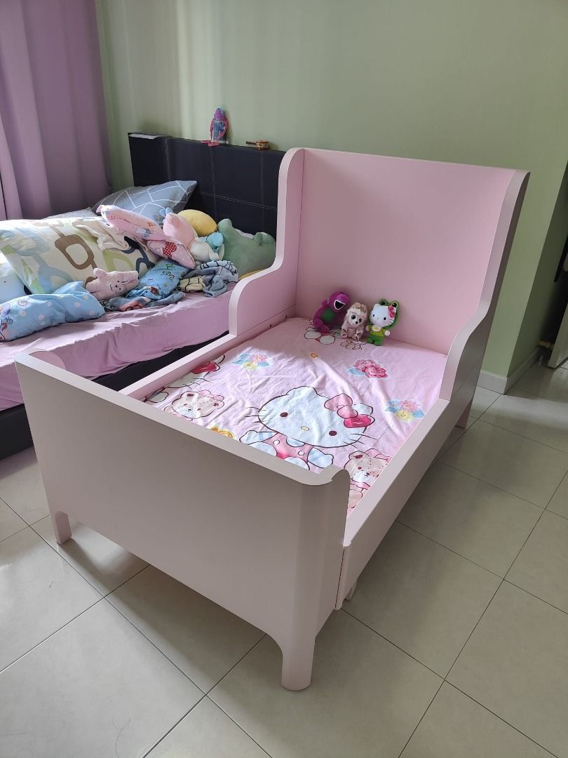 IKEA BUSUNGE Extendable kids bed, Furniture & Home Living, Furniture ...