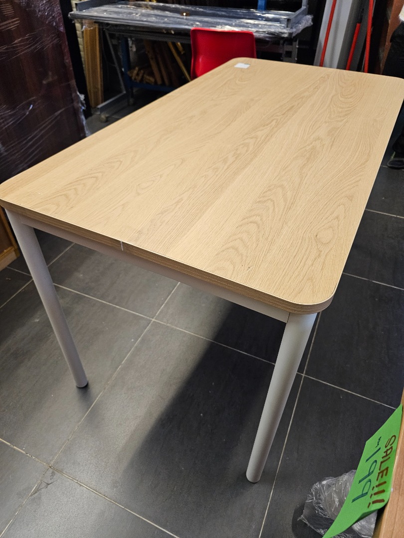 IKEA TOMMARYD Table, white stained oak veneer/white, | Meja IKEA ...