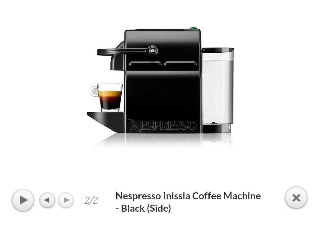 INISSIA COFFEE MACHINE - BLACK Nespresso Inissia Coffee Machine - Black ...