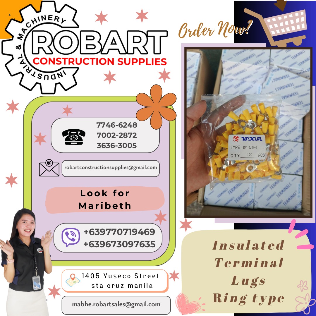 Insulated terminal lugs ring type, Commercial & Industrial ...