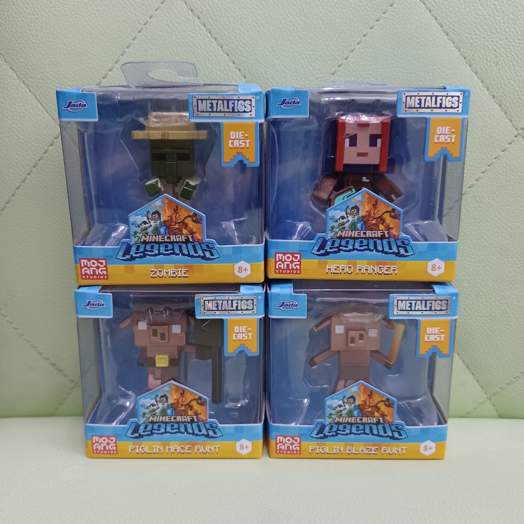 Jada Toys Metal Figs 2.5" Minecraft: Legends Set of 4 (Zombie, Hero ...