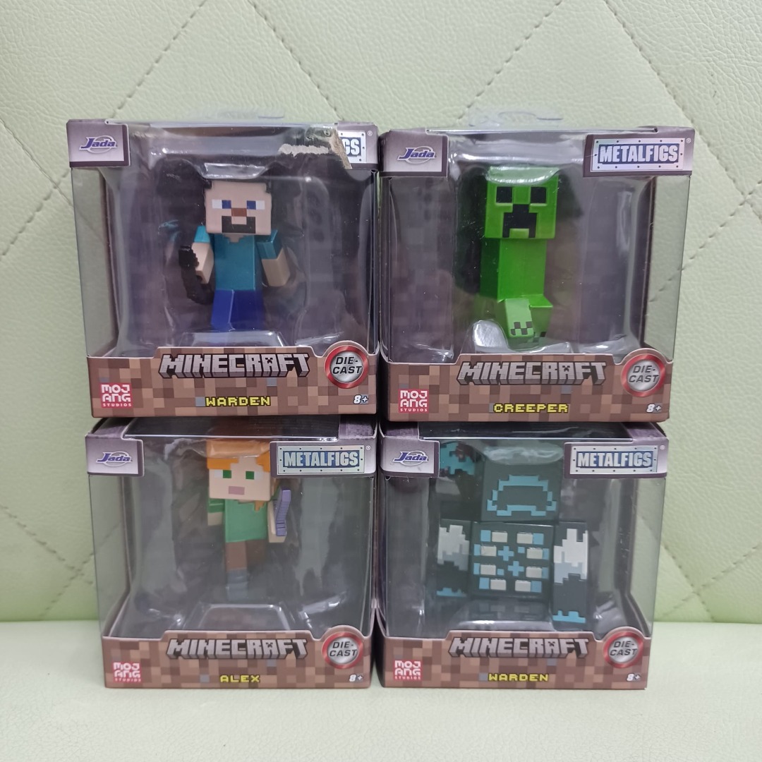Jada Toys Metal Figs 2.5" Minecraft Set of 4 (Alex, Creeper, Steve ...