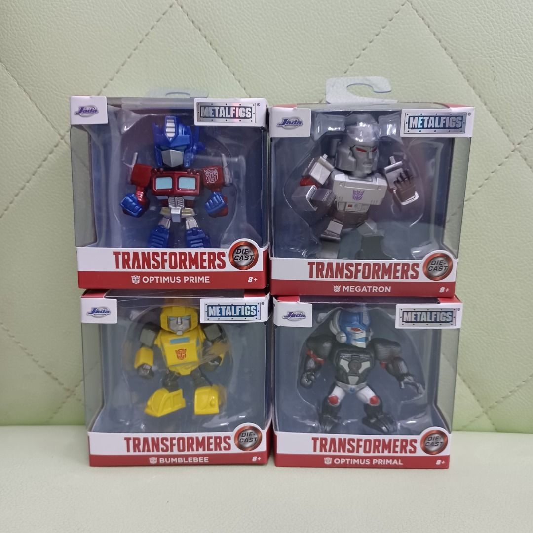 Jada Toys Metal Figs 2.5" Transformers Set of 4 (Optimus Prime, Optimus ...