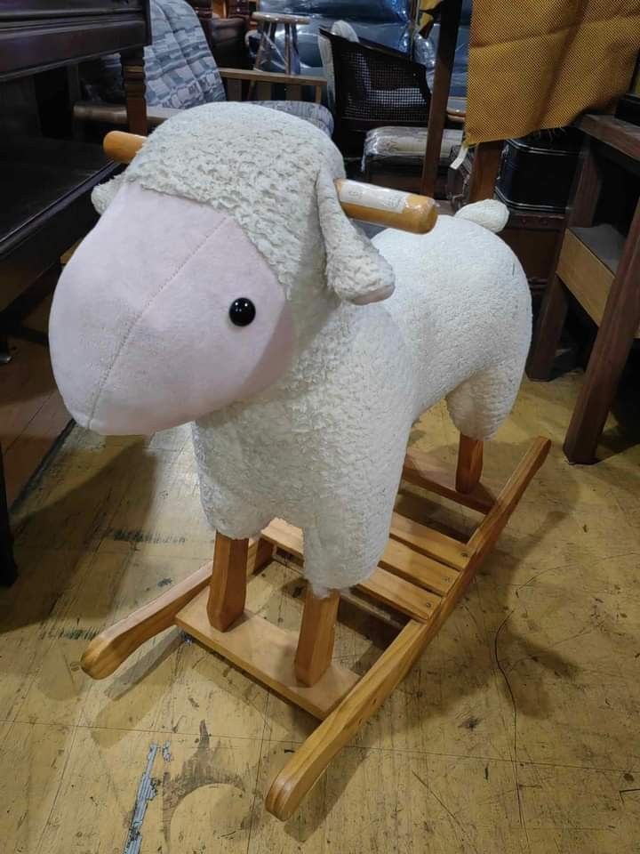 Kiddie Wooden Sheep Rocker, Furniture & Home Living, Outdoor Furniture ...