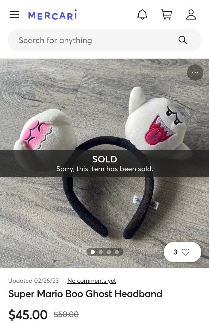 King Boo Super Mario Headband, Women's Fashion, Watches & Accessories ...