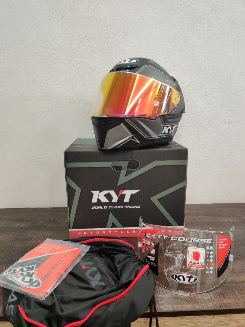 KYT TT COURSE HELMET, Motorbikes on Carousell