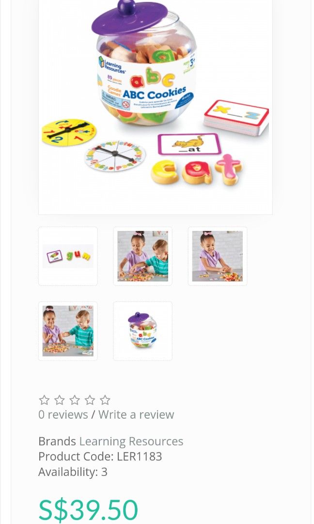 Learning Resources ABC Cookies, Hobbies & Toys, Toys & Games on Carousell