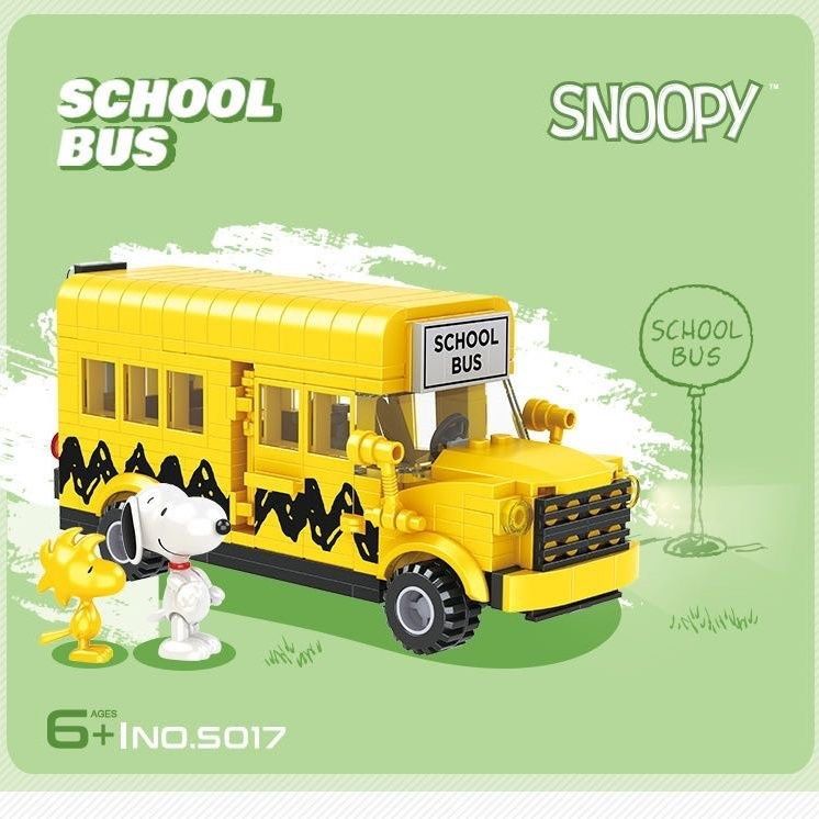 Lego Snoopy School Bus, Gift Shop, Bakery, Book Store, Flower Shop ...