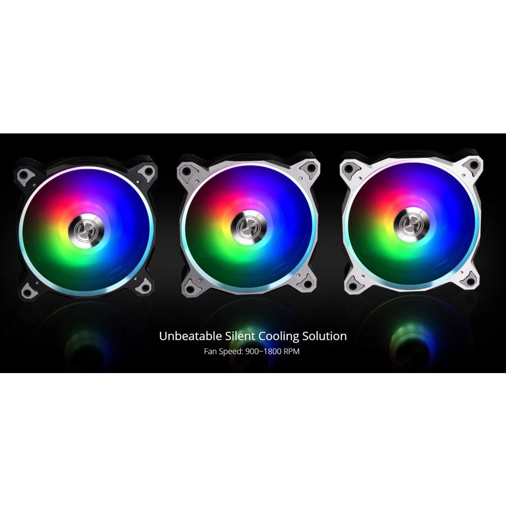 LIAN LI Bora Digital Series RGB BR DIGITAL -3R-A , 120mm Addressable RGB LED PWM Fan, 3 Fans ...