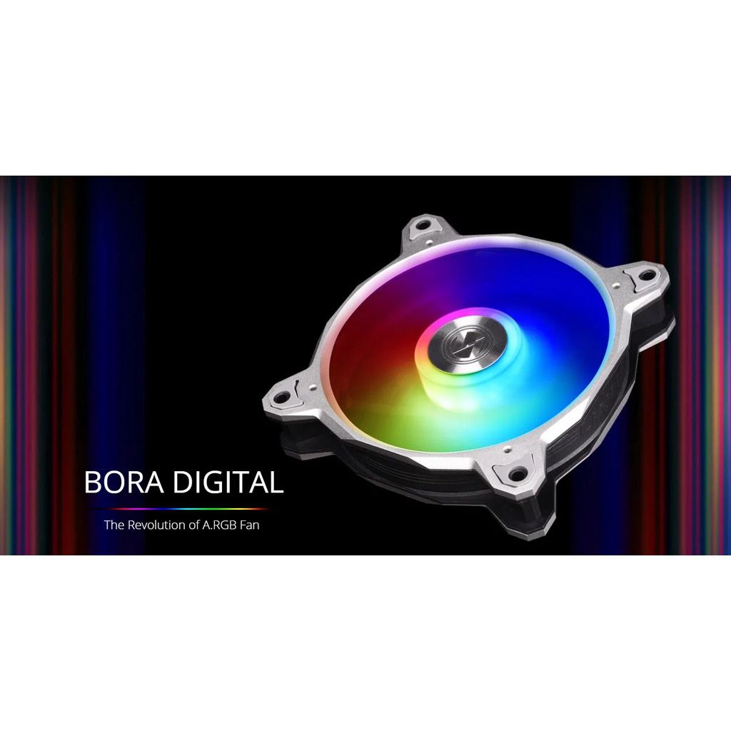 LIAN LI Bora Digital Series RGB BR DIGITAL -3R-A , 120mm Addressable RGB LED PWM Fan, 3 Fans ...