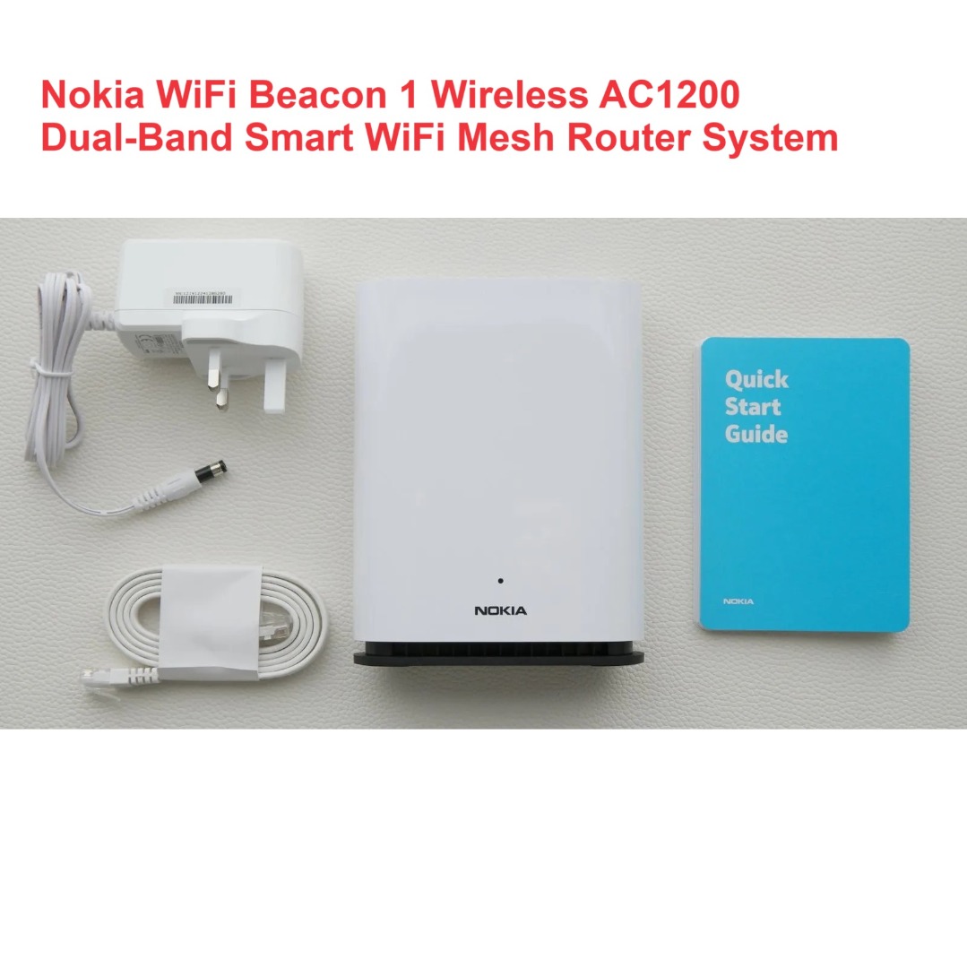 Like new, 1 pc of Nokia WiFi Beacon 1 Wireless AC1200 Dual-Band Smart ...