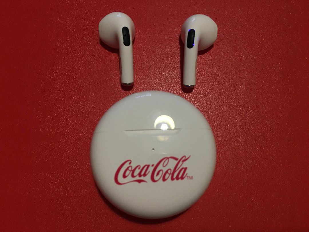 Limited Edition Coca Cola Bluetooth Earbuds, Audio, Earphones on Carousell