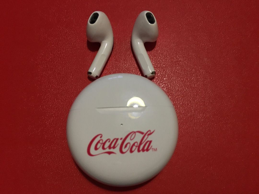 Limited Edition Coca Cola Bluetooth Earbuds, Audio, Earphones on Carousell