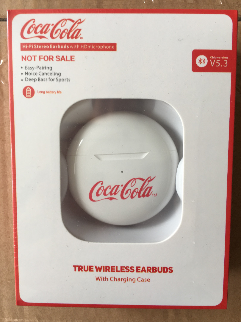 Limited Edition Coca Cola Bluetooth Earbuds, Audio, Earphones on Carousell