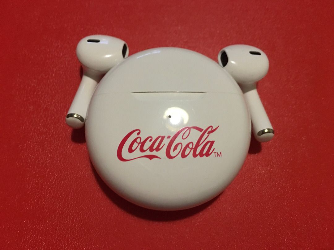Limited Edition Coca Cola Bluetooth Earbuds, Audio, Earphones on Carousell