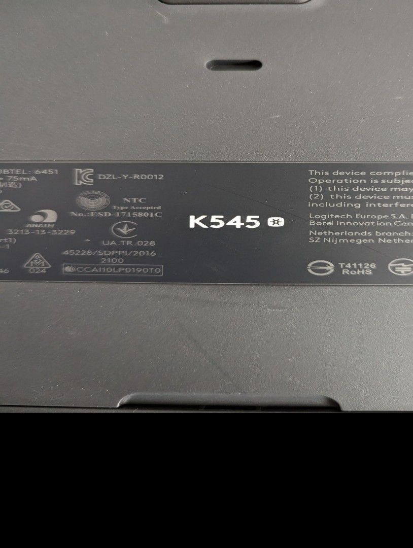 Logitech keyboard K545, Computers & Tech, Parts & Accessories, Computer ...