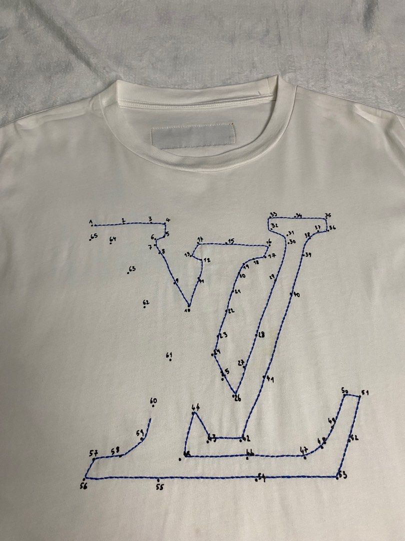 LOUIS VUITTON LV STITCH-PRINT EMBROIDERED T-SHIRT, Luxury, Apparel on ...