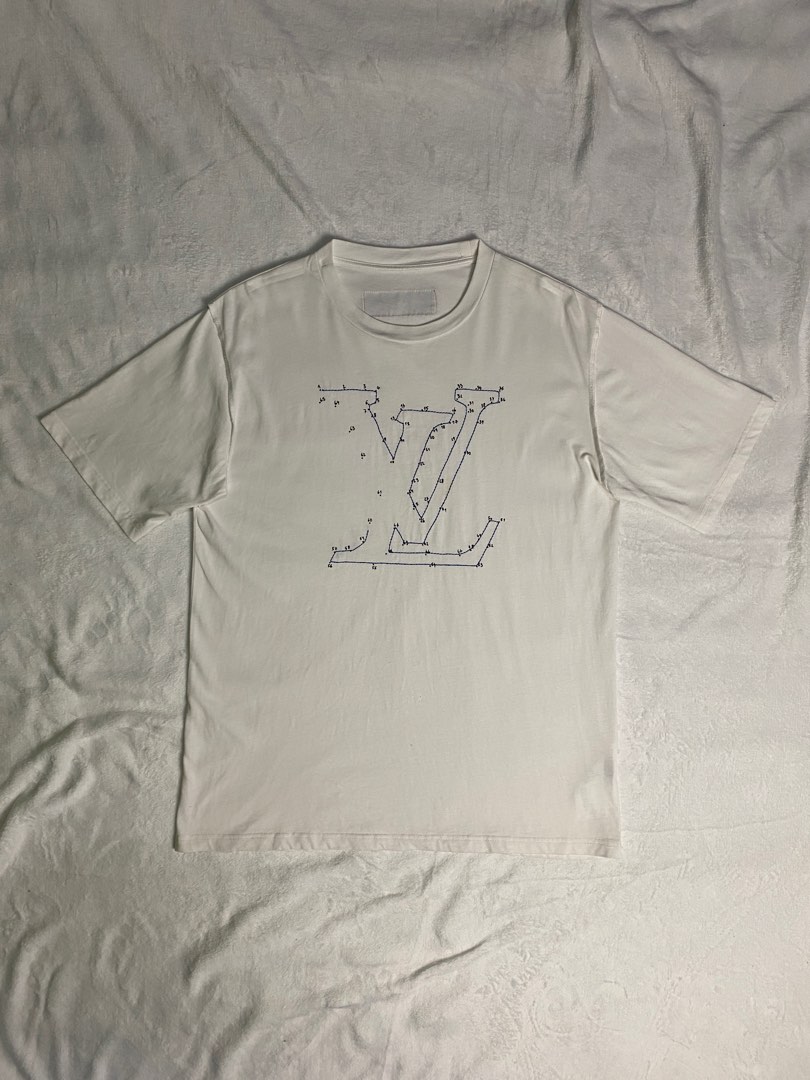 LOUIS VUITTON LV STITCH-PRINT EMBROIDERED T-SHIRT, Luxury, Apparel on ...