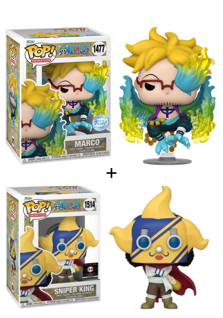 Marco + Sogeking Set One Piece Funko Pop!, Hobbies & Toys, Toys & Games ...