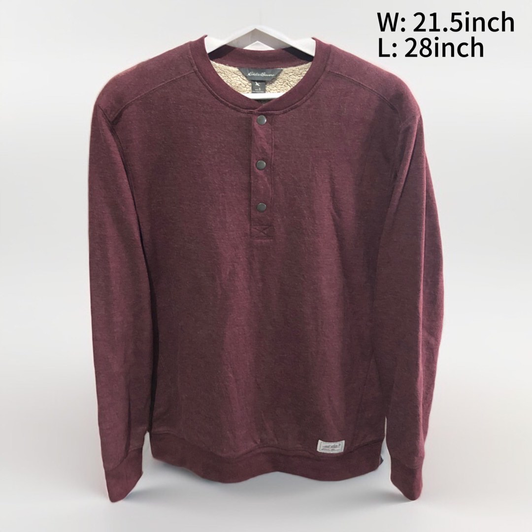 Maroon eddiebaver sweater jacket, Men's Fashion, Coats, Jackets and ...