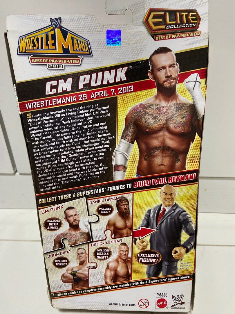 Mattel WWE Elite CM Punk 2013 only at Toys R Us, Hobbies & Toys, Toys ...