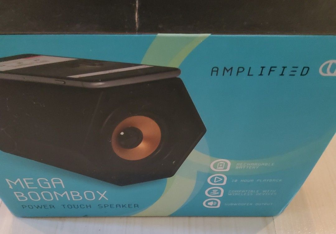MEGA BOOMBOX AMPLIFIED POWER TOUCH SPEAKER. CAME FROM ENGLAND., Audio ...