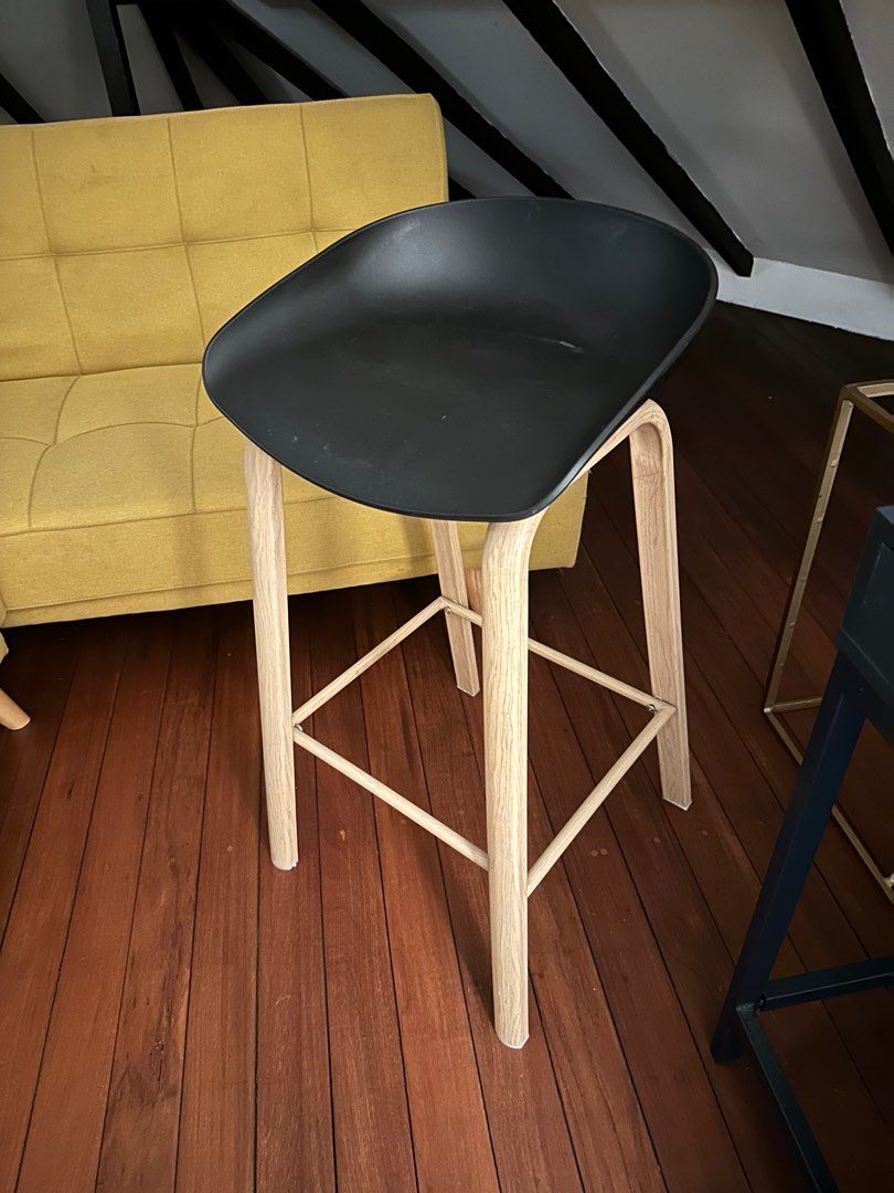 Metal Bar Stools (x2), Refurbished, Furniture & Home Living, Furniture ...