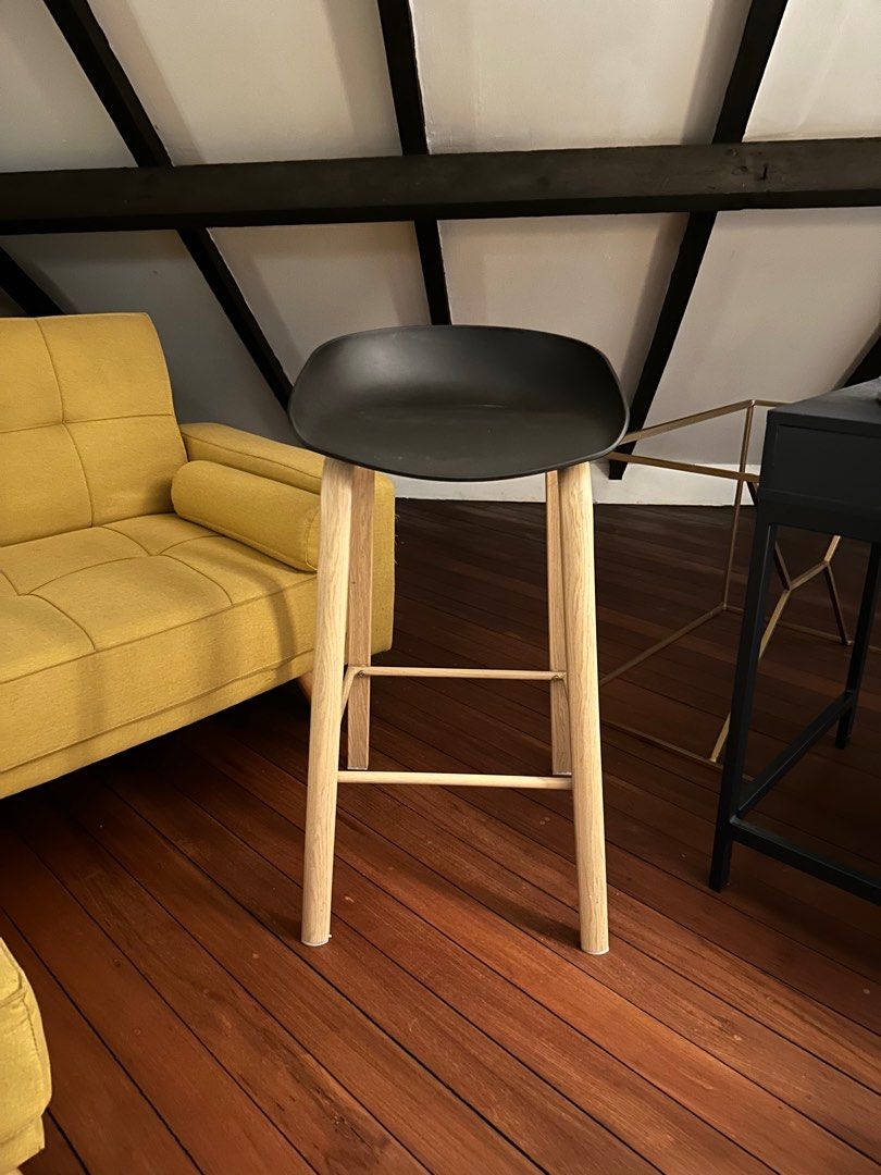 Metal Bar Stools (x2), Refurbished, Furniture & Home Living, Furniture ...