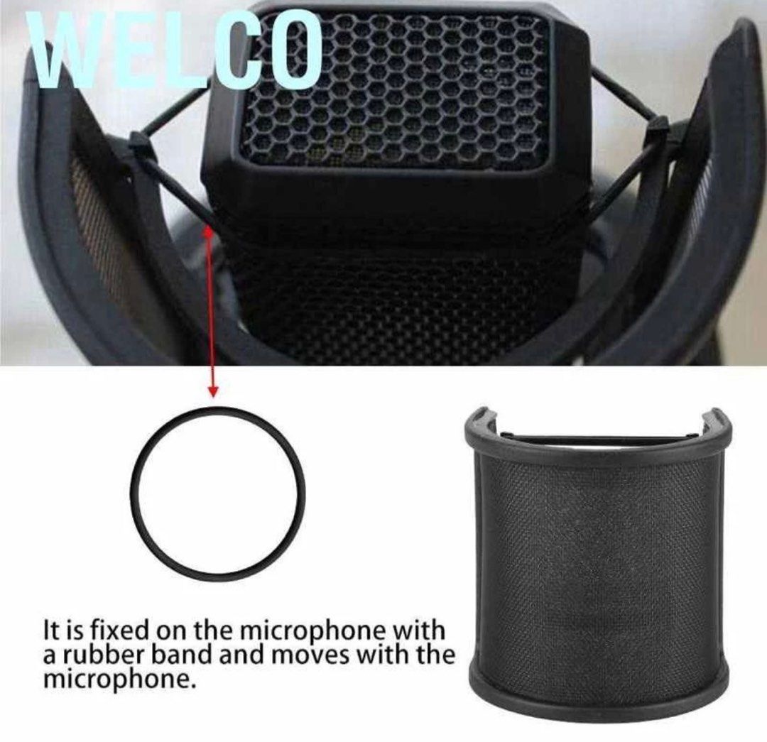 Microphone Pop Filter, Audio, Microphones on Carousell